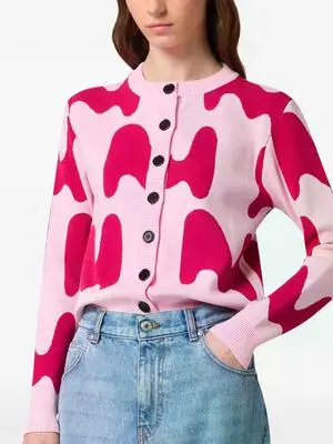 MSGM Abstract-pattern Button-up Cardigan