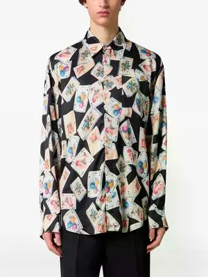 MSGM Playing-card-print Button-down Shirt