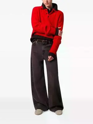 MSGM Cable-knit Polo Shirt