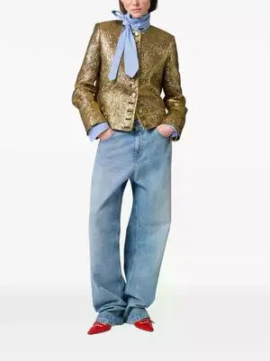 MSGM Textured Metallic-finish Jacket