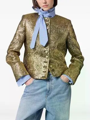 MSGM Textured Metallic-finish Jacket