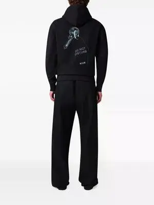 MSGM Logo-patch Layered-waistband Trousers