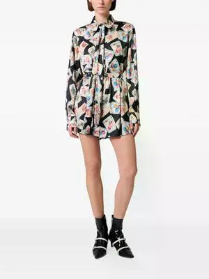 MSGM Playing-card-print Shorts - Black