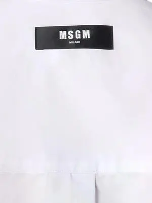 MSGM Pleated-bib Button-down Shirt