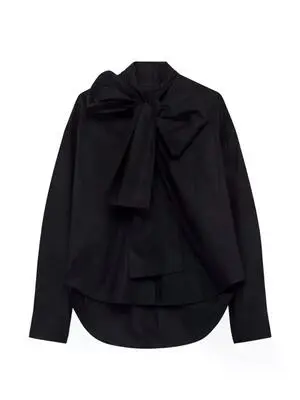 MSGM Bow-detail Pussy-bow Blouse - Black