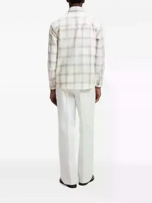 BOSS Relaxed-fit Check Shirt In Virgin Wool Blend
