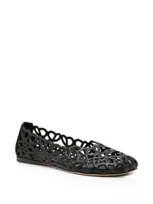 Loewe Anagram Cut-out Ballet Flats