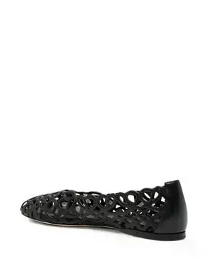 Loewe Anagram Cut-out Ballet Flats