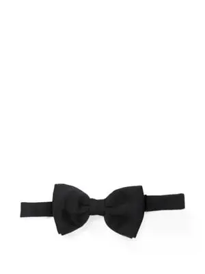 Tagliatore Ribbed Bow Tie - Black
