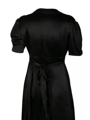 Valentino Garavani V-neck Midi Dress With Rear Bow