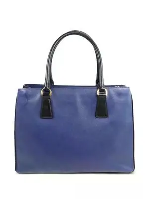 Prada Galleria Saffiano Lux Shoulder Bag - Blue