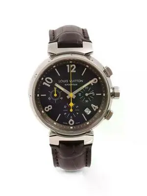 LOUIS VUITTON Tambour Chronograph Watch - Black