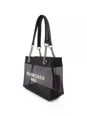 Balenciaga Mesh Panel Tote Bag