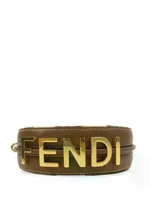 Fendi Nano Fendigraphy Raffia Handbag - Brown