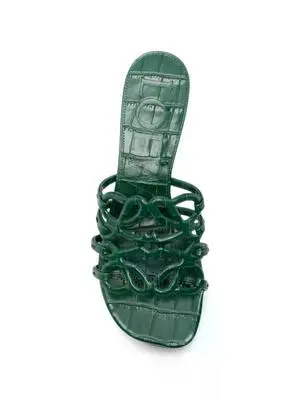 Loewe Petal Anagram Croc-effect Sandals
