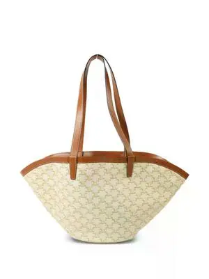 Celine Triomphe Canvas Cuff Tote Bag - Neutrals