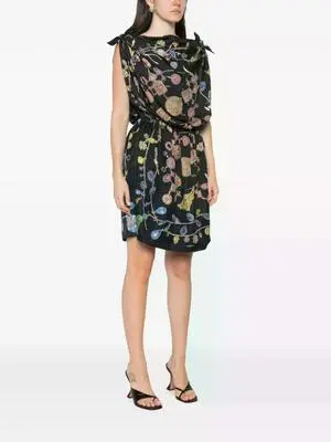 Versace Jewel Print Mini Dress - Black