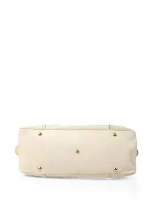 Gucci White Leather Bow Detail Shoulder Bag
