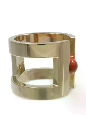 Hermès H Perle Scarf Ring - Gold