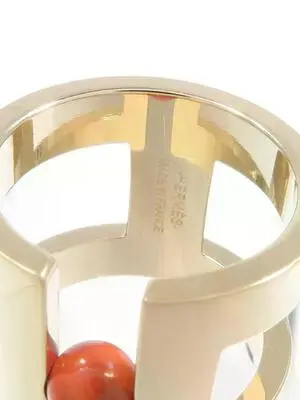 Hermès H Perle Scarf Ring - Gold
