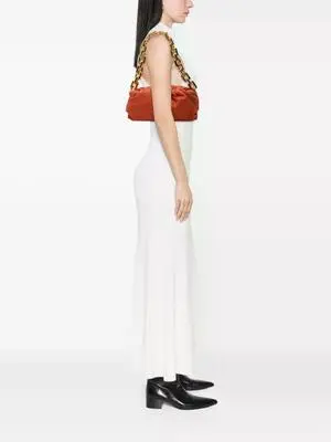 Bottega Veneta Lambskin Chain Pouch Shoulder Bag - Orange