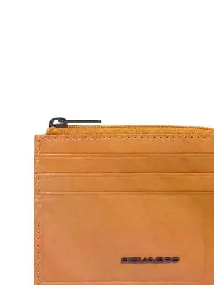 PIQUADRO Logo-plaque Zip-around Wallet - Yellow