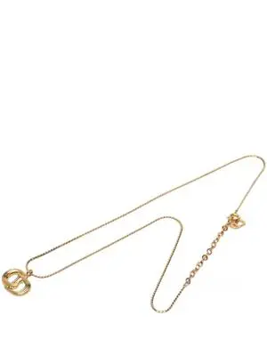 Dior Plated Cd Logo Pendant Necklace - Gold