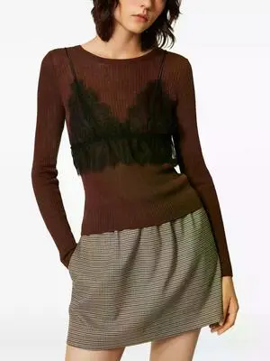 TWINSET Silk-blend Jumper With Top