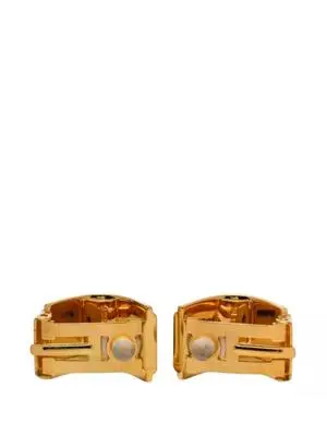 Hermès Plated Enamel Earrings