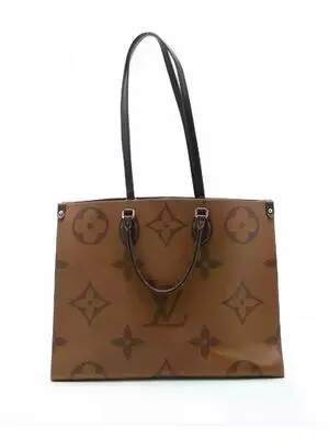 LOUIS VUITTON Monogram Reverse Giant Onthego Gm Satchel - Brown