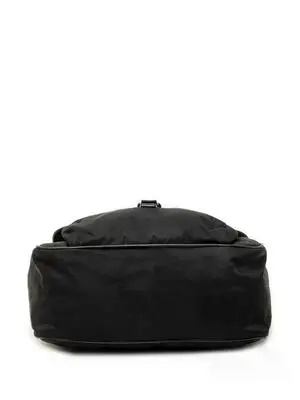 Prada Saffiano Trimmed Tessuto Shoulder Bag