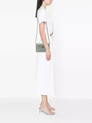 Balenciaga Goatskin Metallic Edge Wallet On Chain Crossbody Bag - Green