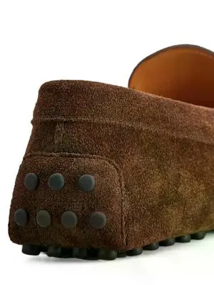 TOD'S Gommino Lettering Loafers - Brown