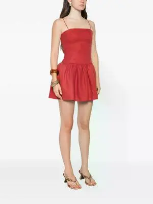 Faithfull The Brand Uma Smocked-waist Mini Dress