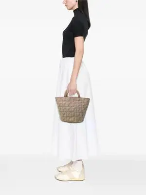 Fendi 2010-2026 Zucca Cashmere Shopper Tote Bag
