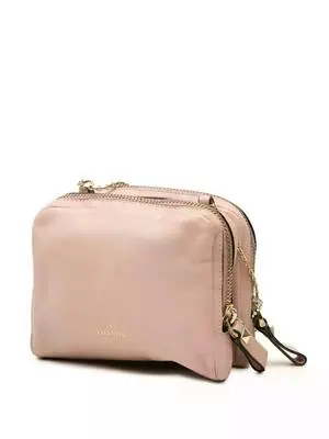 Valentino Garavani 2000-2017 Leather Rockstud Double Zip Crossbody Bag