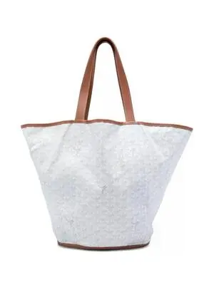 Goyard 2018 Goyardine Reversible Belharra Tote Bag - White