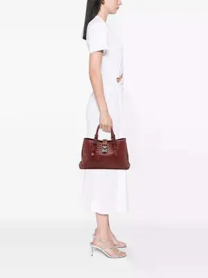 Bottega Veneta Small Roma Satchel - Red