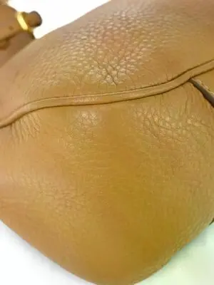 Prada Pebbled Leather Shoulder Bag - Brown