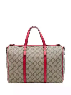 Gucci 2016-2026 Medium Gg Supreme Nice Boston Bag Satchel - Red