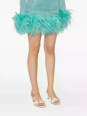 Oseree Lumiere Plumage Mini Skirt - Blue