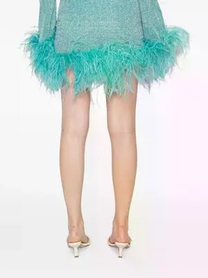 Oseree Lumiere Plumage Mini Skirt - Blue