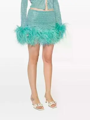Oseree Lumiere Plumage Mini Skirt - Blue
