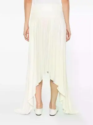 AYA MUSE Elya Asymmetric Gathered Maxi Skirt - Neutrals