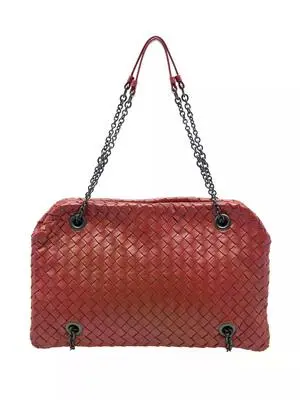 Bottega Veneta 2012-2026 Nappa Intrecciato Duo Shoulder Bag - Red