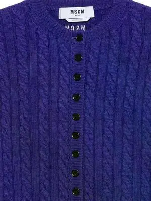MSGM Cable-knit Button-front Cardigan