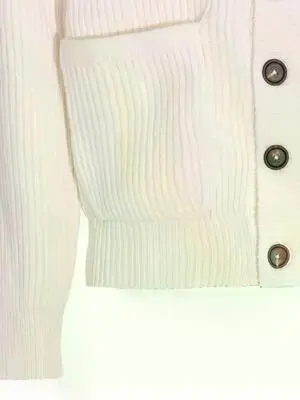 Eleventy Ribbed-knit Shawl-collar Cardigan