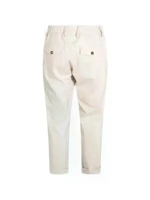 Eleventy Drawstring-waist Cuffed Trousers - Neutrals
