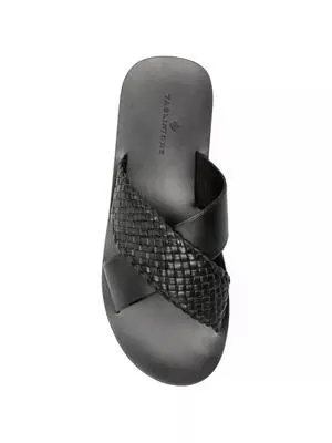 Tagliatore Woven Crossover Flat Sandals