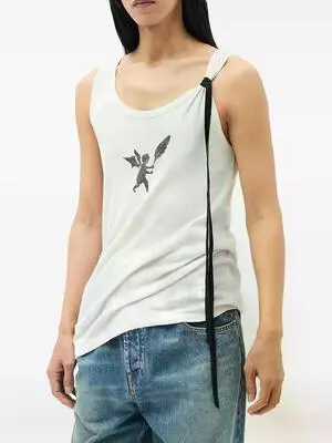 ANN DEMEULEMEESTER Angel-print Rib-knit Vest